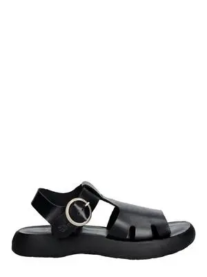 Fly London Buckle-fastening Leather Sandals - Black