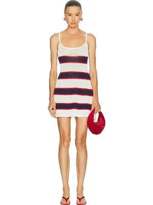 SEROYA Azriel Knit Mini Dress - Eggshell Stripe
