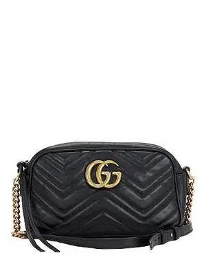 Gucci Gg Marmont Quilted Leather Shoulder Bag - Black
