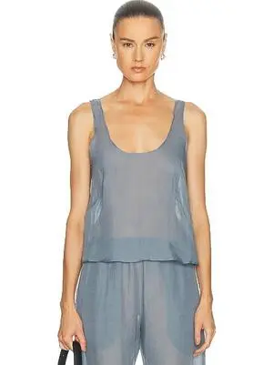 LESET Niko Scoop Tank Top - Mist