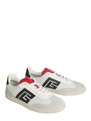 Balmain Swan Suede And Smooth Leather Trainers - Multicolor