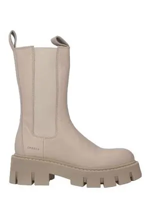 COPENHAGEN  Calfskin Ankle Boots - Beige
