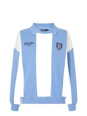 Polo Ralph Lauren Wimbledon Logo-embroidered Cotton-blend Sweater - Blue