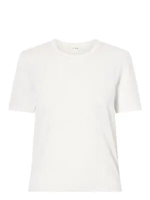 THE ROW Etina Cotton-jersey T-shirt - Neutrals