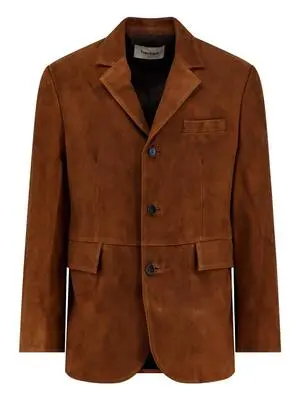 TONYWACK Tailored Suede Blazer - Brown