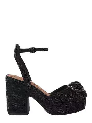 Kurt Geiger Chelsea Crystal-embellished Platform Sandals - Black