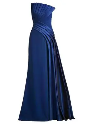 TADASHI SHOJI Tadashi Shoji Pleated Strapless Maxi Dress