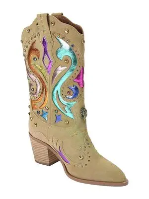 Kurt Geiger Kensington Embellished Suede Boots - Brown