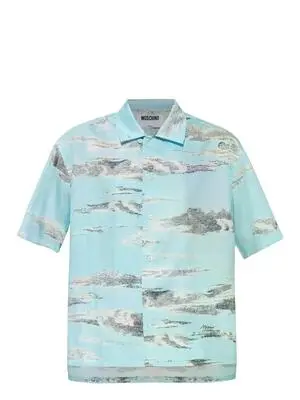 Moschino Printed Short-sleeve Shirt - Blue