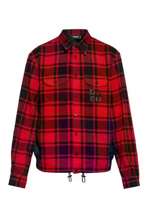 Dsquared2 Hybrid Logo-patch Shirt Jacket - Red