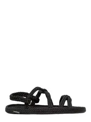 BOHONOMAD Crossover Strap Espadrilles - Black