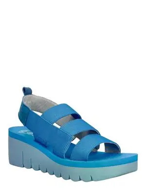 Fly London Wedge Sandals - Blue