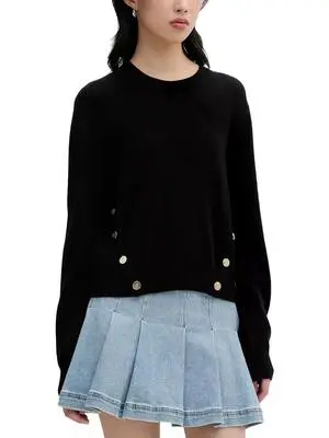 From Future Button-embellished Sweater - Black