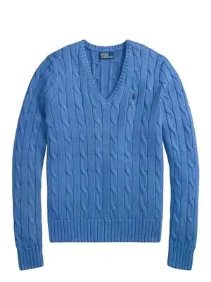 Polo Ralph Lauren V-neck Cotton Sweater - Blue