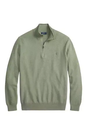Polo Ralph Lauren Embroidered Half-zip Sweater - Green
