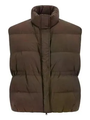 Brunello Cucinelli Quilted Gilet With Monili Detail - Brown