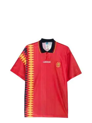 Adidas Spain Diamond Pattern Polo Shirt - Red