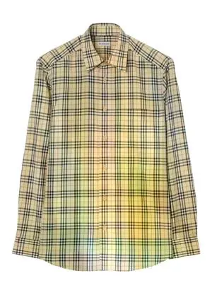 Burberry Check Cotton Shirt - Neutrals