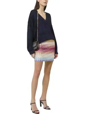 Missoni Zigzag Knit Skirt - Pink