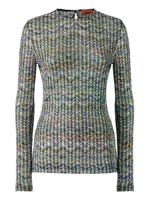 Missoni Zigzag Knit Sweater - Blue