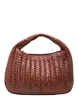 Bottega Veneta Small Nappa Intrecciato Hobo Bag - Brown