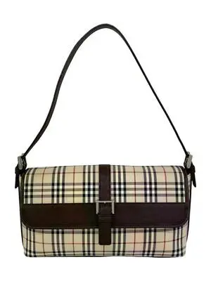 Burberry House Check Canvas Shoulder Bag - Neutrals
