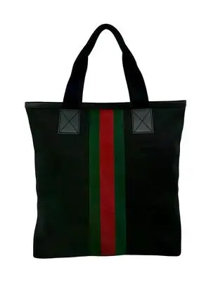 Gucci Nylon Web Tote Bag - Black