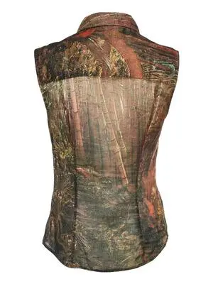 Dolce & Gabbana Printed Sleeveless Top - Brown