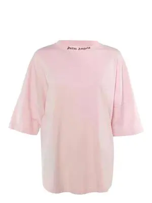 Palm Angels Logo Print Oversized T-shirt - Pink