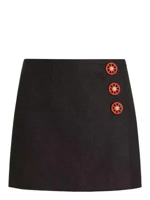 Dolce & Gabbana Mini Skirt In Fabric - Black