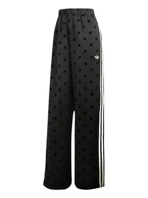 Adidas Polka-dot Satin Track Pants - Black