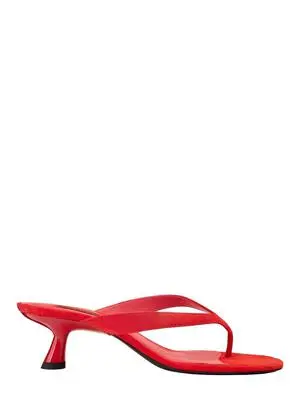 SIMONMILLER Suede Kitten-heel Sandals - Red