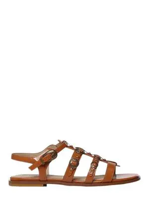 Pinko Embellished Buckled Sandals - Brown