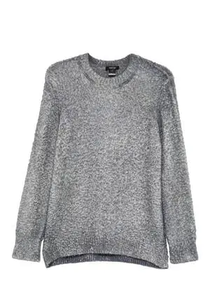 Avant Toi Bouclé-knit Crew-neck Sweater - Grey