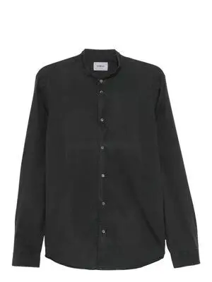 DONDUP Mandarin-collar Long-sleeve Shirt - Black