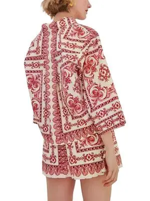 Cara Cara Erica Printed Blouse - Red
