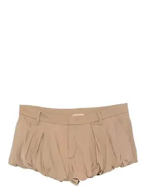 N°21 Pleated Bubble Hem Shorts - Neutrals