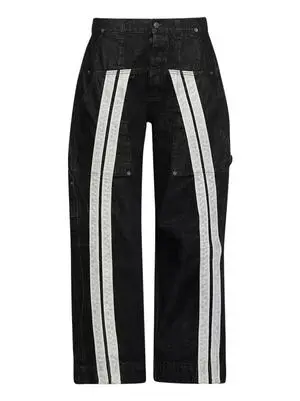 RIVINGTON ROI REBIS Stripe Detail Jeans - Black