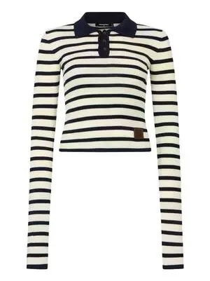 DSQUARED2 DSQUARED2 Striped Long-Sleeve Polo Shirt