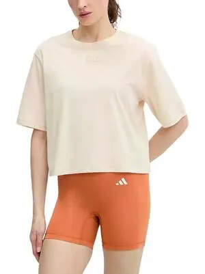 EA7 Logo Print Cropped T-shirt - Neutrals