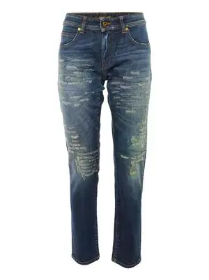 Roberto Cavalli Distressed Skinny Jeans - Blue