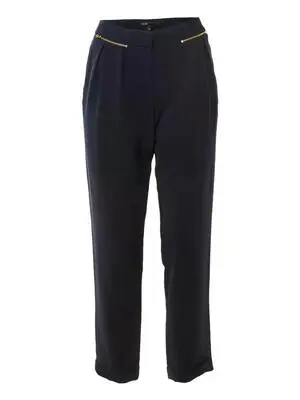 Maje Laurent Pleated Straight-leg Trousers - Blue