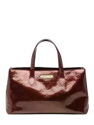 LOUIS VUITTON Monogram Vernis Wilshire Pm Handbag - Red
