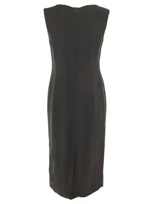 Max Mara Sleeveless Crepe Mid Dress - Grey