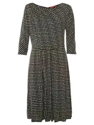 Max Mara Printed Jersey Midi Dress - Black
