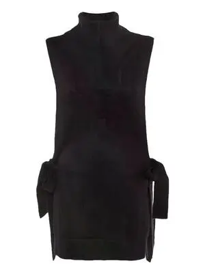 Victoria Beckham Wool Side-tie Turtleneck Sweater - Blue