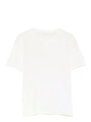 ROBERTO COLLINA Ribbed-trim T-shirt - Neutrals