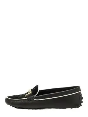 TOD'S Double T Quilted Moccasins - Black