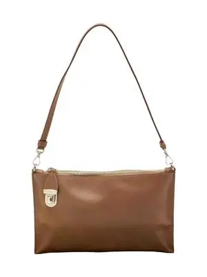 Prada Saffiano Leather Shoulder Bag Neutrals