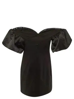 Ronny Kobo Andrea Off-the-shoulder Mini Dress - Black